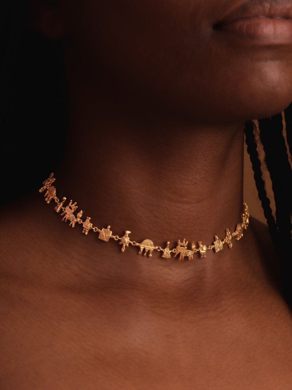 The Ruby Woo Harlequin Chain - 24k Gold Plated Creole Gypsy